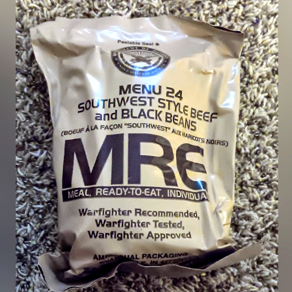 MRE | Other | Military Mre Menu 24 Southwest Beef And Black Beans ...